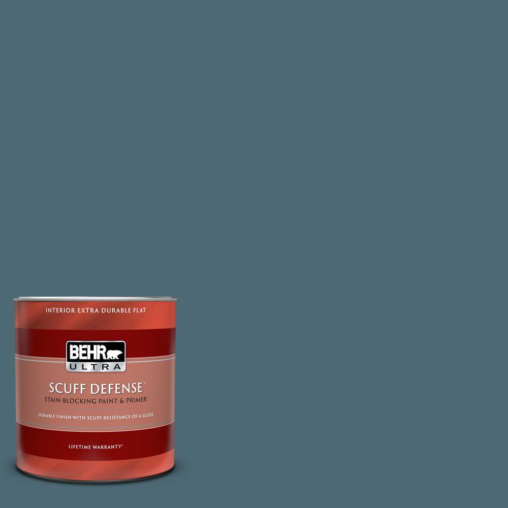 BEHR ULTRA 1 qt. #S470-6 Shipwreck Extra Durable Flat Interior Paint ...
