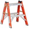 Werner 2 ft. Fiberglass Twin Step Ladder with 300 lbs. Load Capacity ...