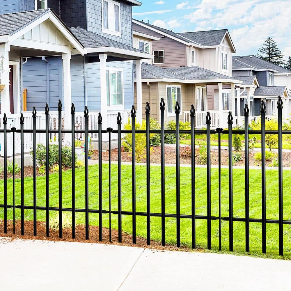 Oyezvary 32 in. Metal Garden Fence Rustproof Animal Barrier No Dig ...
