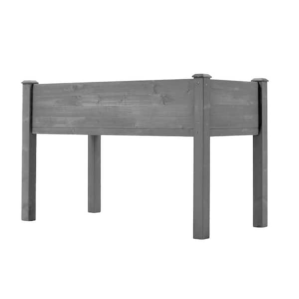 Elevated Wooden Garden Bed with Legs - 34 in. x 18 in. x 30 in. Planter ...