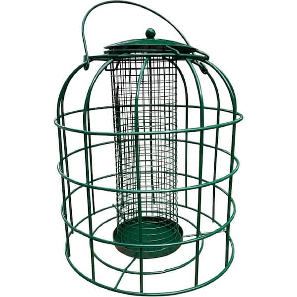 GARDEN GURU 8 in Squirrel Proof Outdoor Caged Mesh Hanging Bird Feeder ...