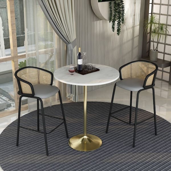 Reviews for LeisureMod Verve 36" Bar Height Dining Table with White ...