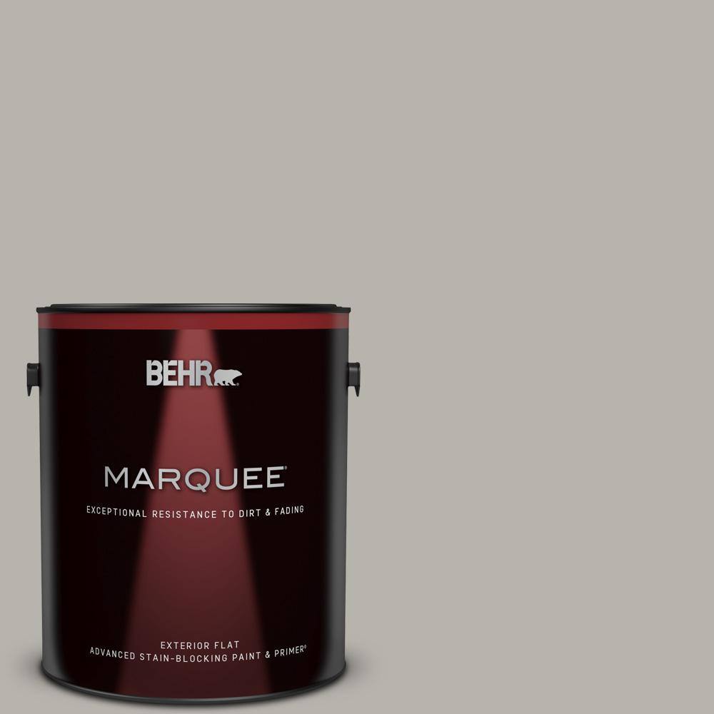 BEHR MARQUEE 1 gal. #PPU24-11 Greige Flat Exterior Paint & Primer ...