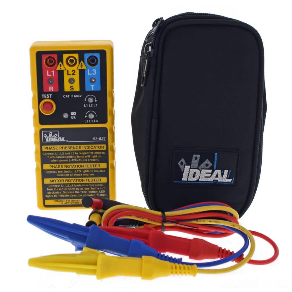 IDEAL 3-Phase/Motor Rotation Tester 61-521 - The Home Depot