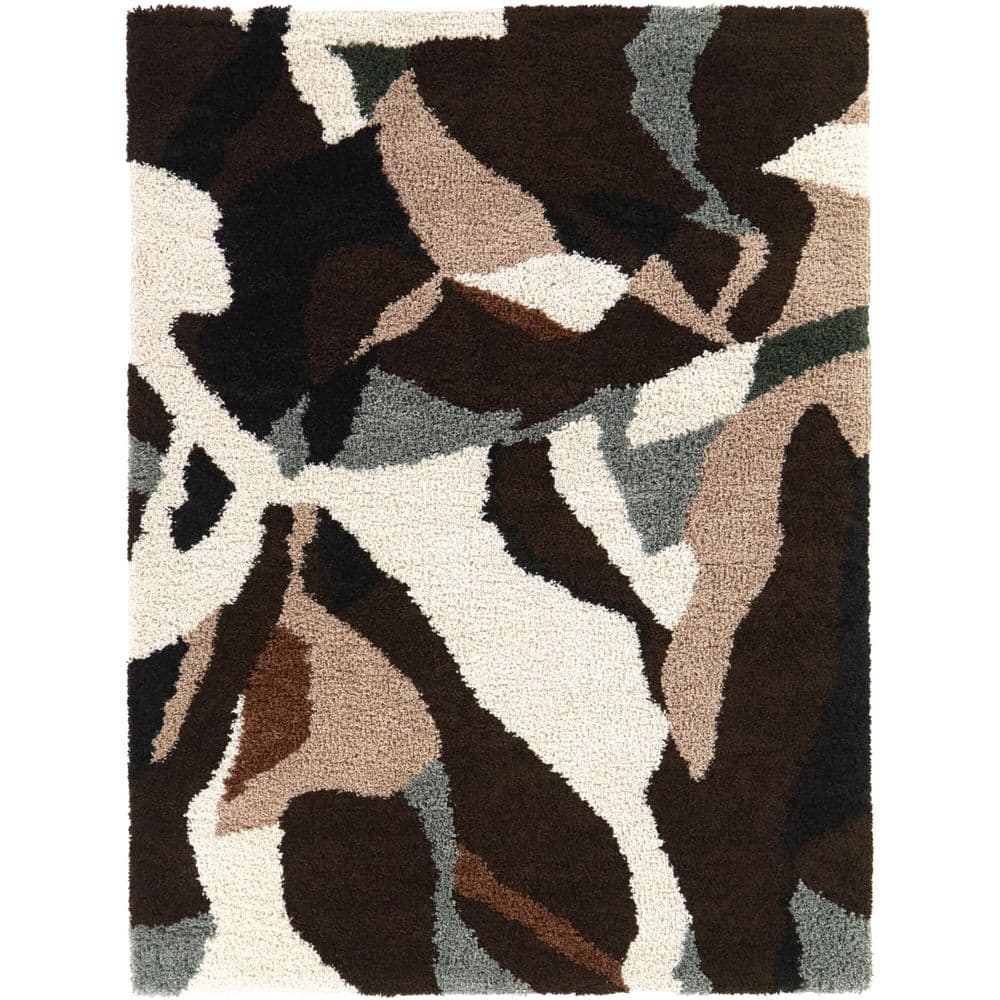 Orin Brown 5 ft. 3 in. x 7 ft. Abstract Area Rug 52412674.160213.8 ...