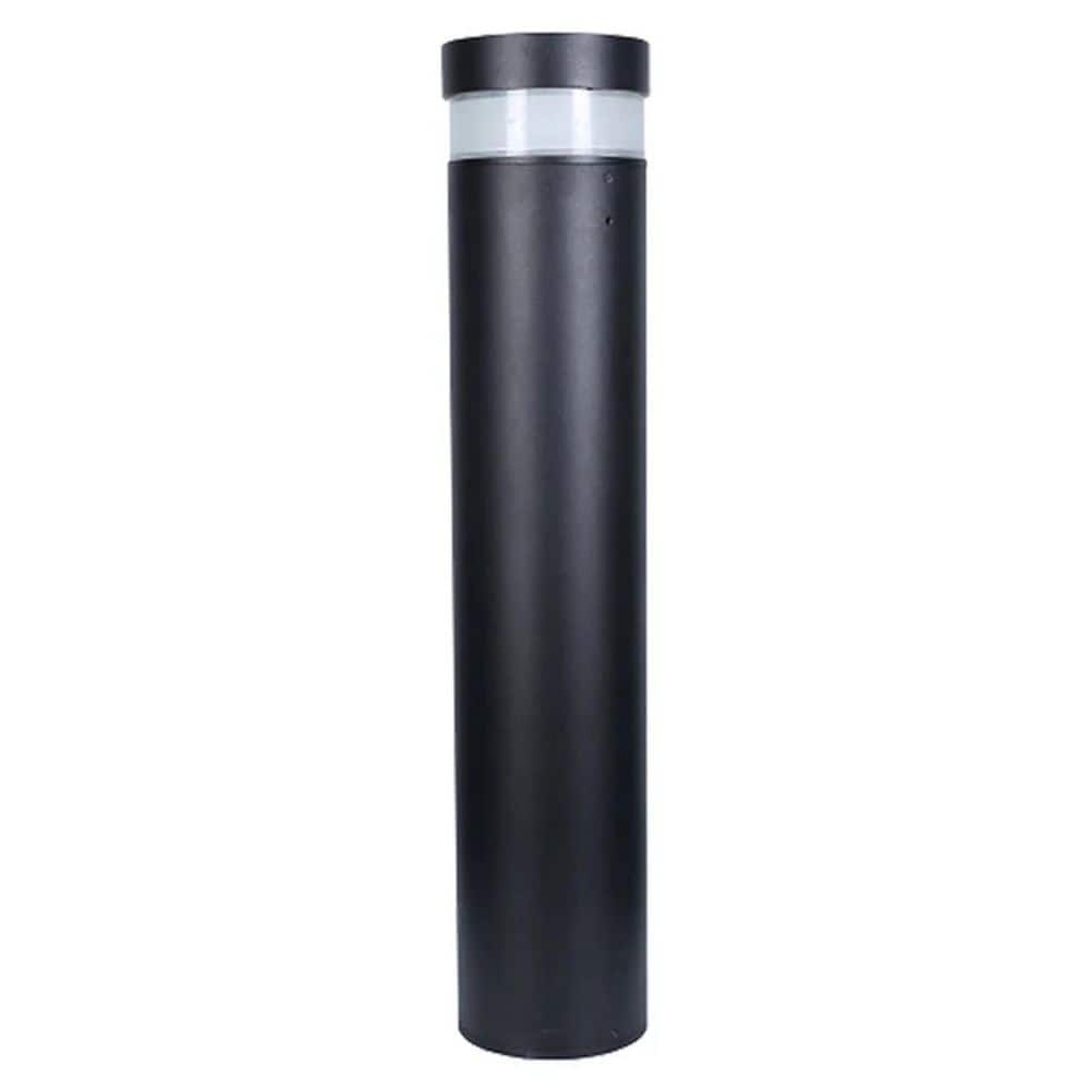 BEYOND SOLAR Solar Integrated LED Commercial Black Pathway Bollard ...