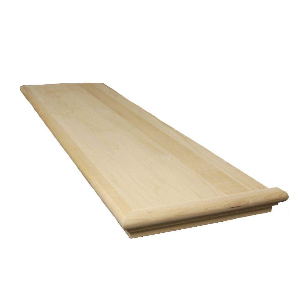 Stairtek Retread 0.625 in. x 11.5 in. x 48 in. Unfinished Maple Right ...