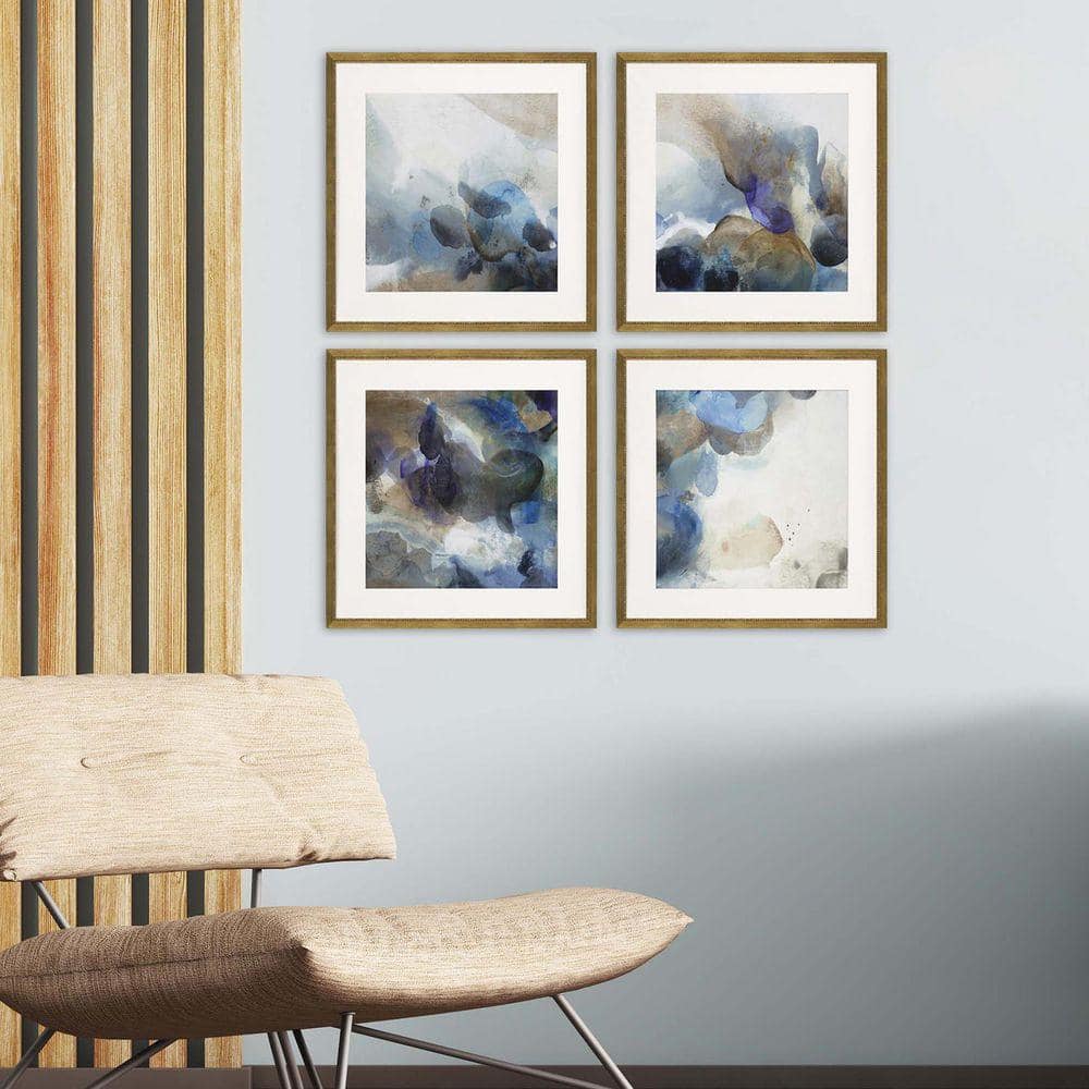 Paragon Nari 4 Piece Framed Giclee Abstract Art Print 21 in. x 21 in ...