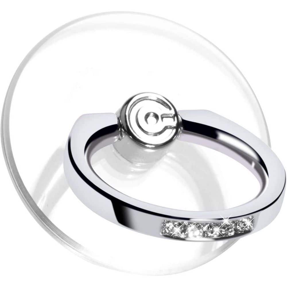OBJLGEV Transparent Phone Ring Holder Grip 360° Rotation with Silver ...