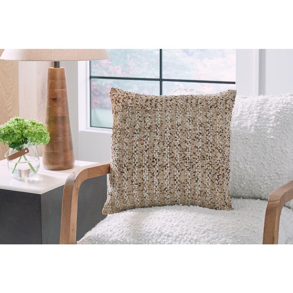Signature DESIGN BY ASHLEY Vorlane Brown/Beige Striped Polyester 22 in ...
