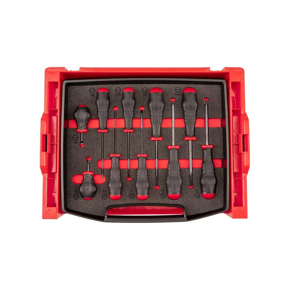 TEKTON Phillips and Slotted Drive High-Torque Screwdriver Set with Open ...