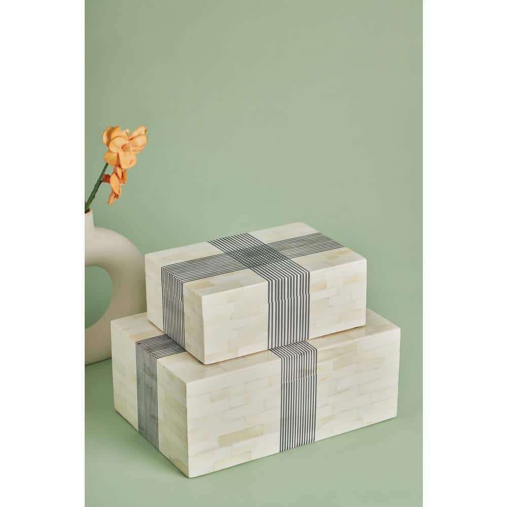 GAURI KOHLI Riviera Decorative Boxes (Set of 2) GK61004 - The Home Depot