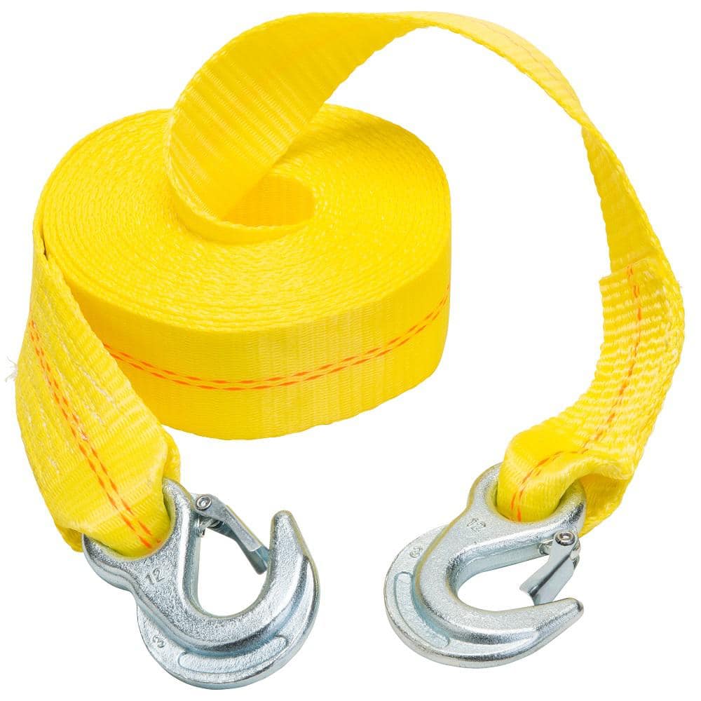 Keeper 25 ft. x 2 in. Heavy-Duty Tow Strap with Hooks 89825 - The Home ...