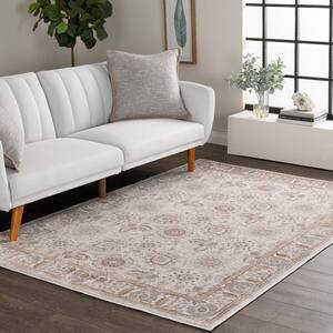 Home Decorators Collection Reynell Beige 10 ft. x 13 ft. Floral Area ...