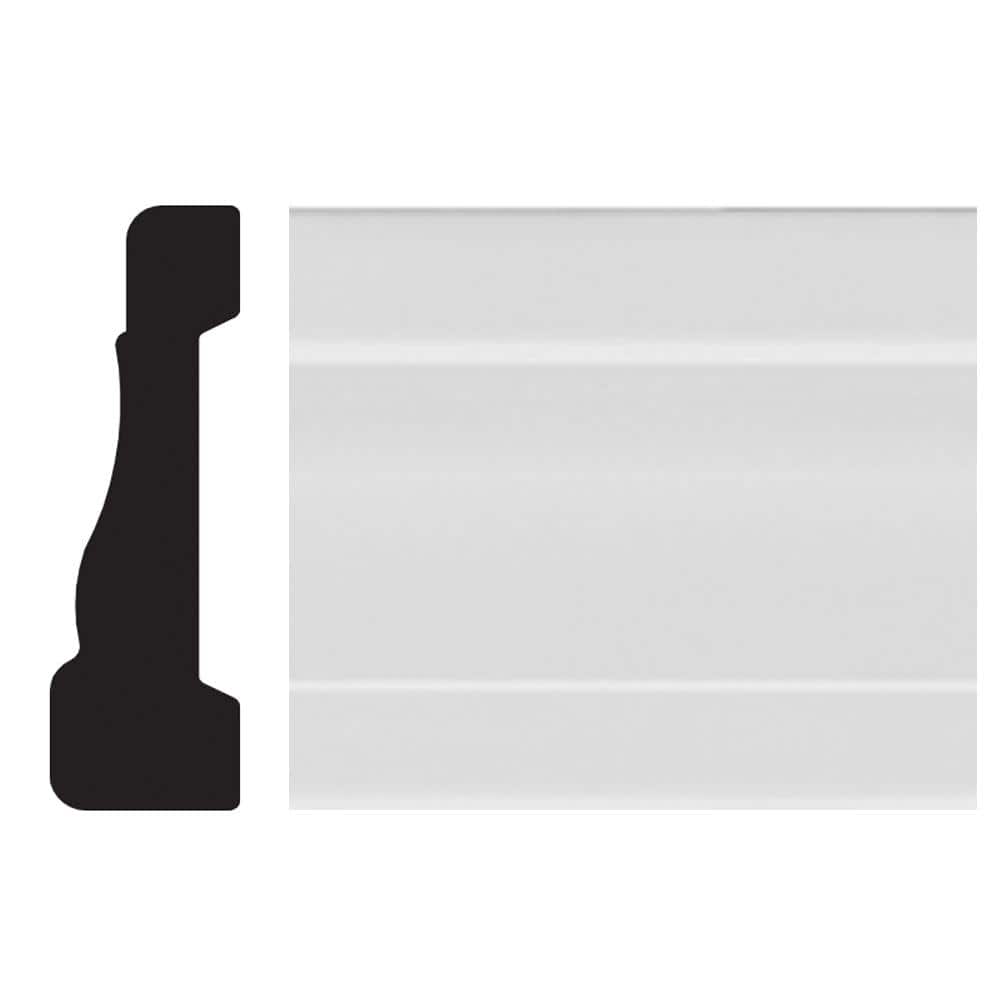TRIMFINITY 11/16 in. x 2-1/4 in. x 96 in. Polystyrene White Casing ...