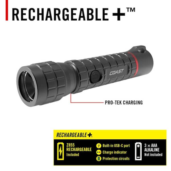 Coast G65R 1500 Lumens Waterproof Rechargeable LED Professional ...