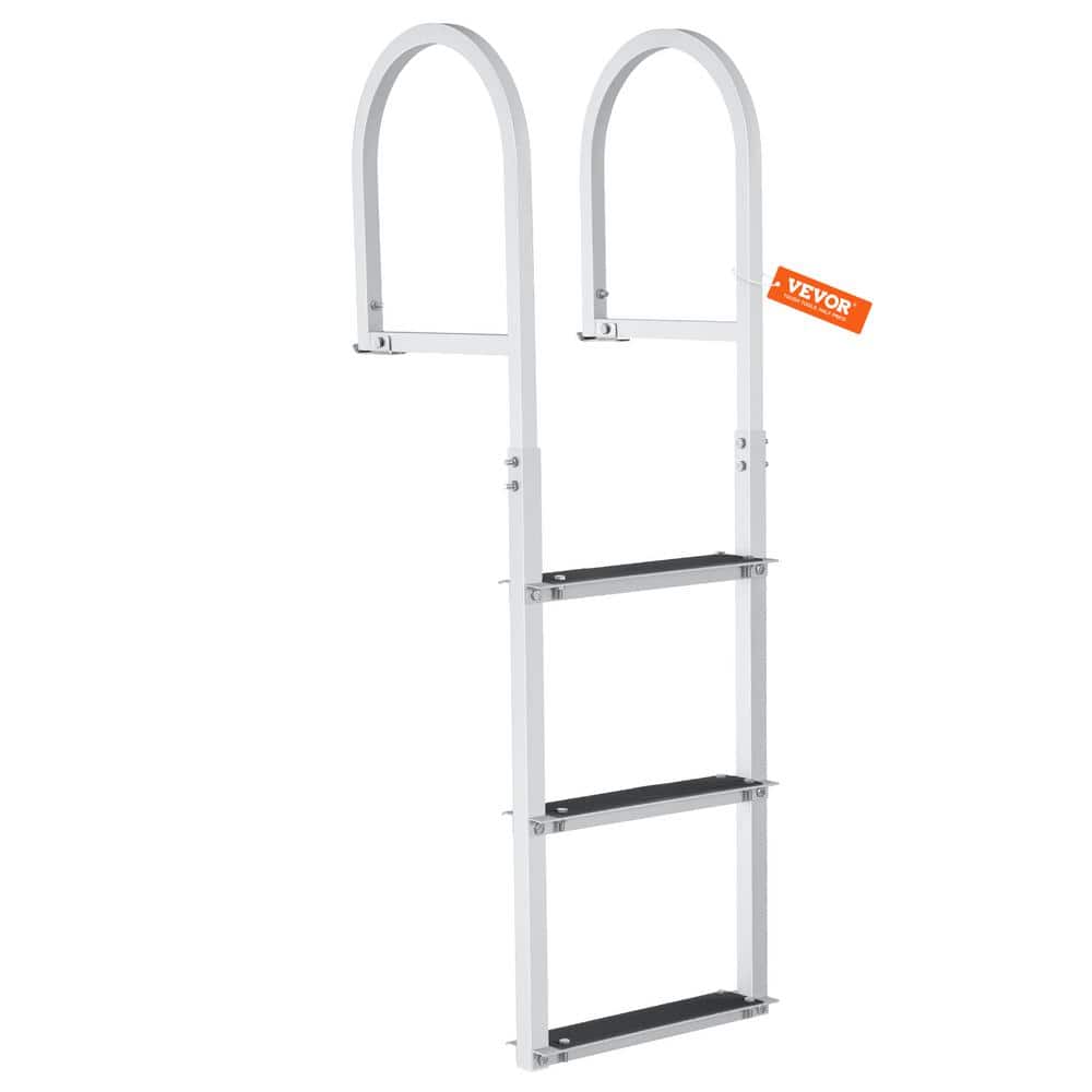VEVOR Removable Dock Ladder 3-Step Pontoon Boat Ladder with 3.1 in. W ...