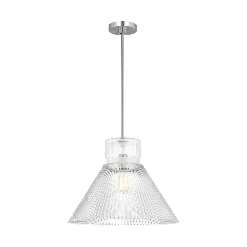 Generation Lighting Liouet 18 in. W x 13.5 in. H 1-Light Brushed Nickel ...