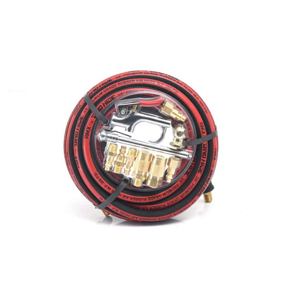 DINO-HIDE 3/8 in. x 25 ft. Heavy Duty Professional Grade Rubber Air ...