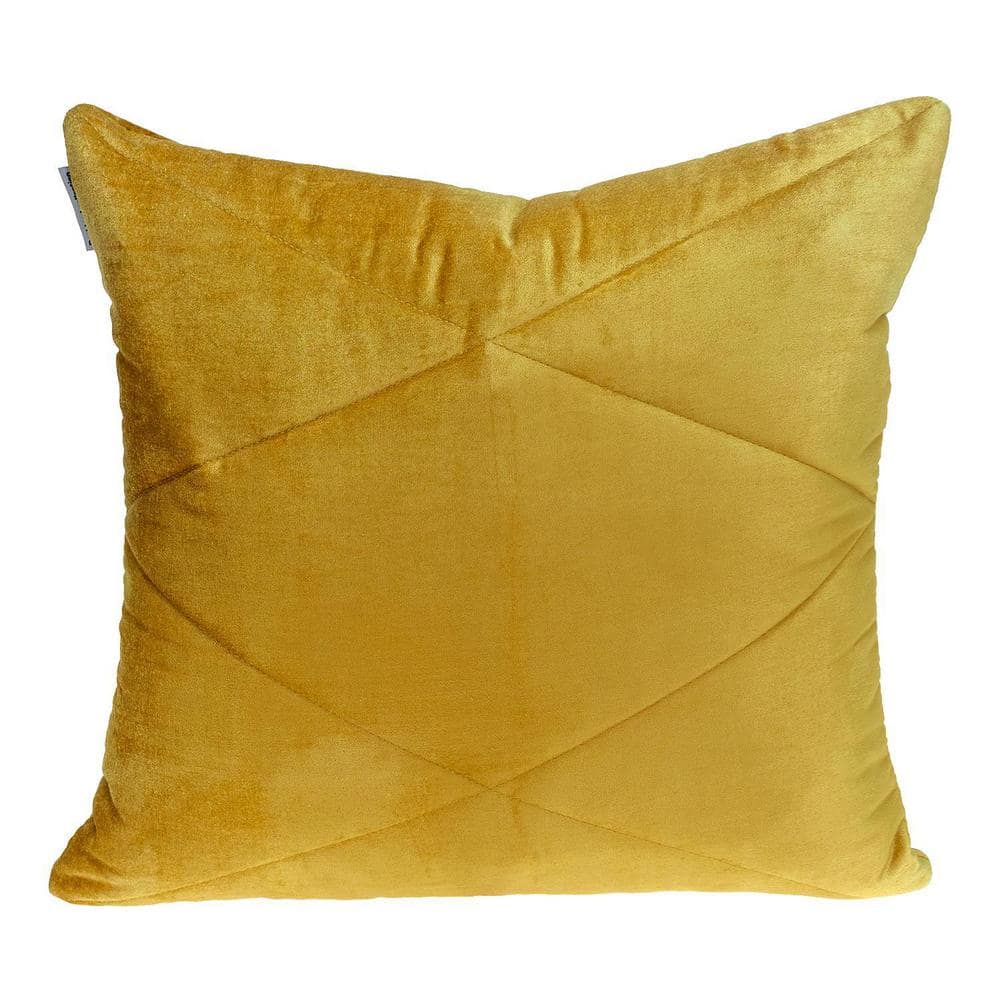 PARKLAND COLLECTION Koko Transitional Quilted Yellow Throw Pillow ...