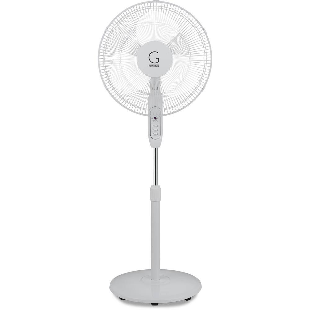 GENESIS Adjustable Height Oscillating Max Cool Stand Fan with ...