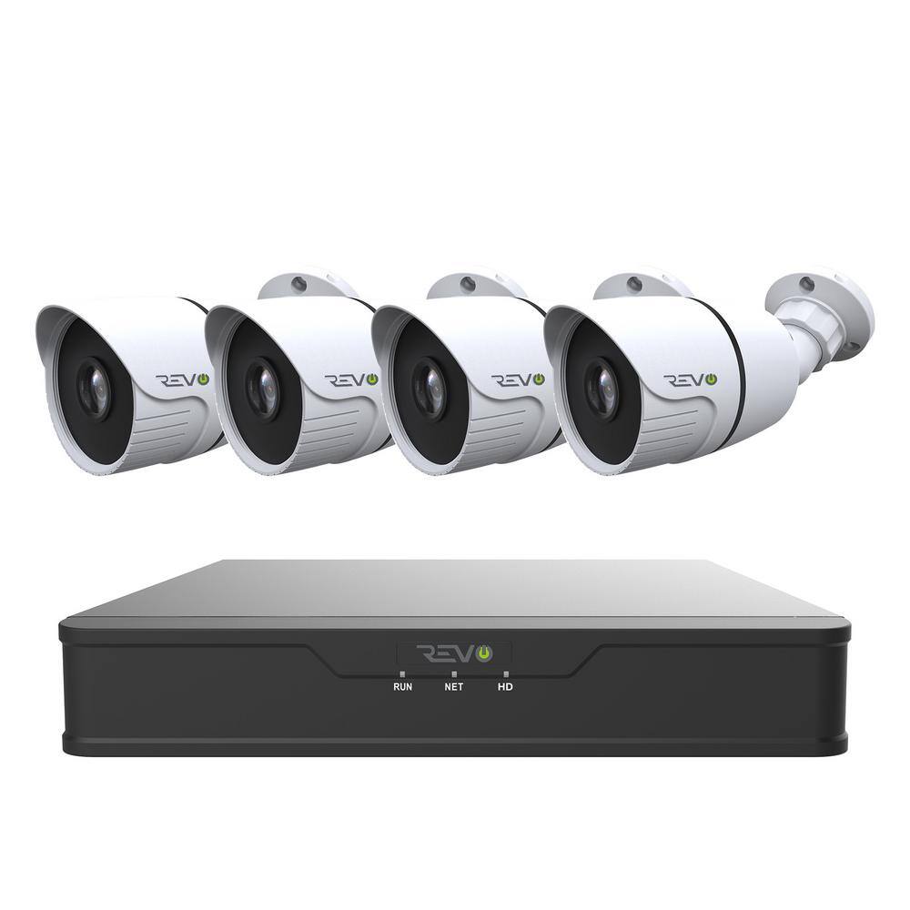 Revo Hybrid 8-Channel 1080p 1TB Smart DVR Security Camera System with 4 ...