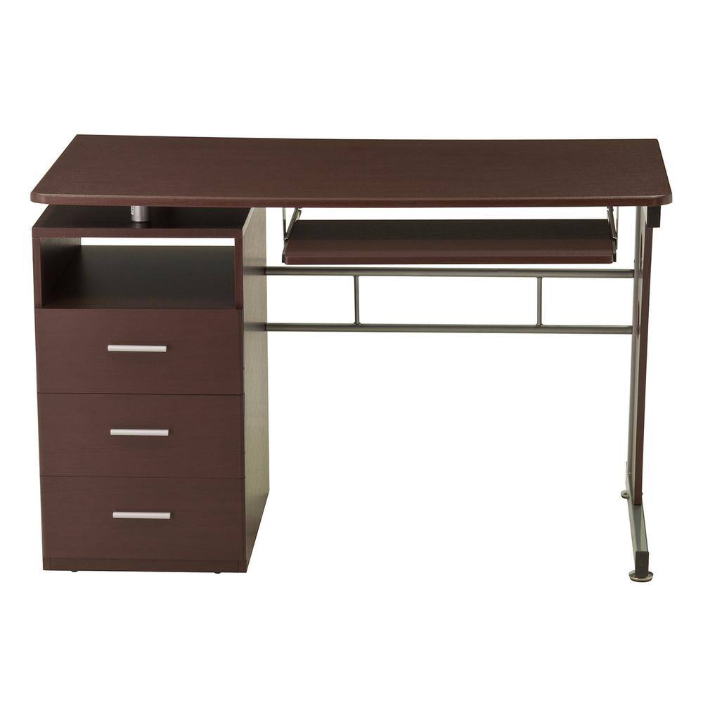 48 in. Retangular Chocolate Computer Desk with Ample Storage LC-953193 ...