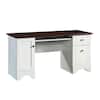 SAUDER 59.449 in. Rectangle Soft White Computer Desk with File Storage ...