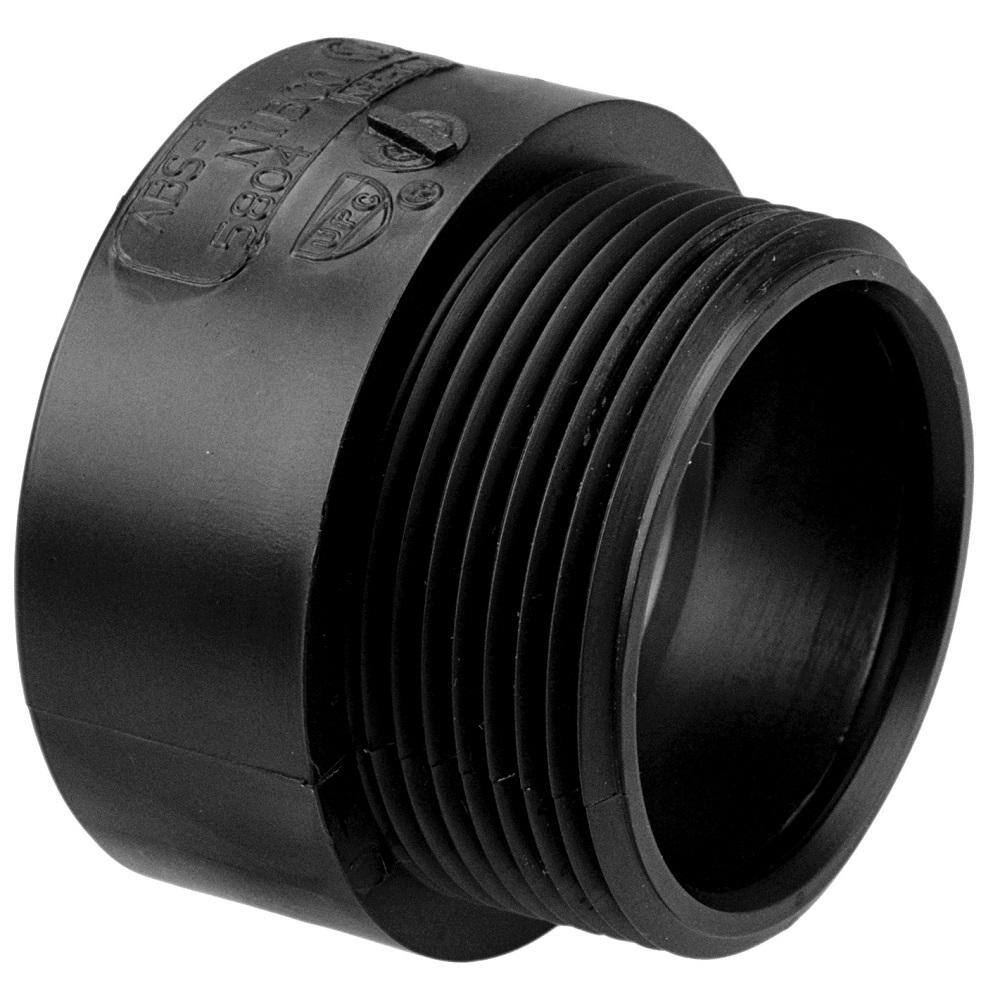 NIBCO 3 in. ABS DWV Hub x MIP Adapter Fitting C5804HD3 - The Home Depot