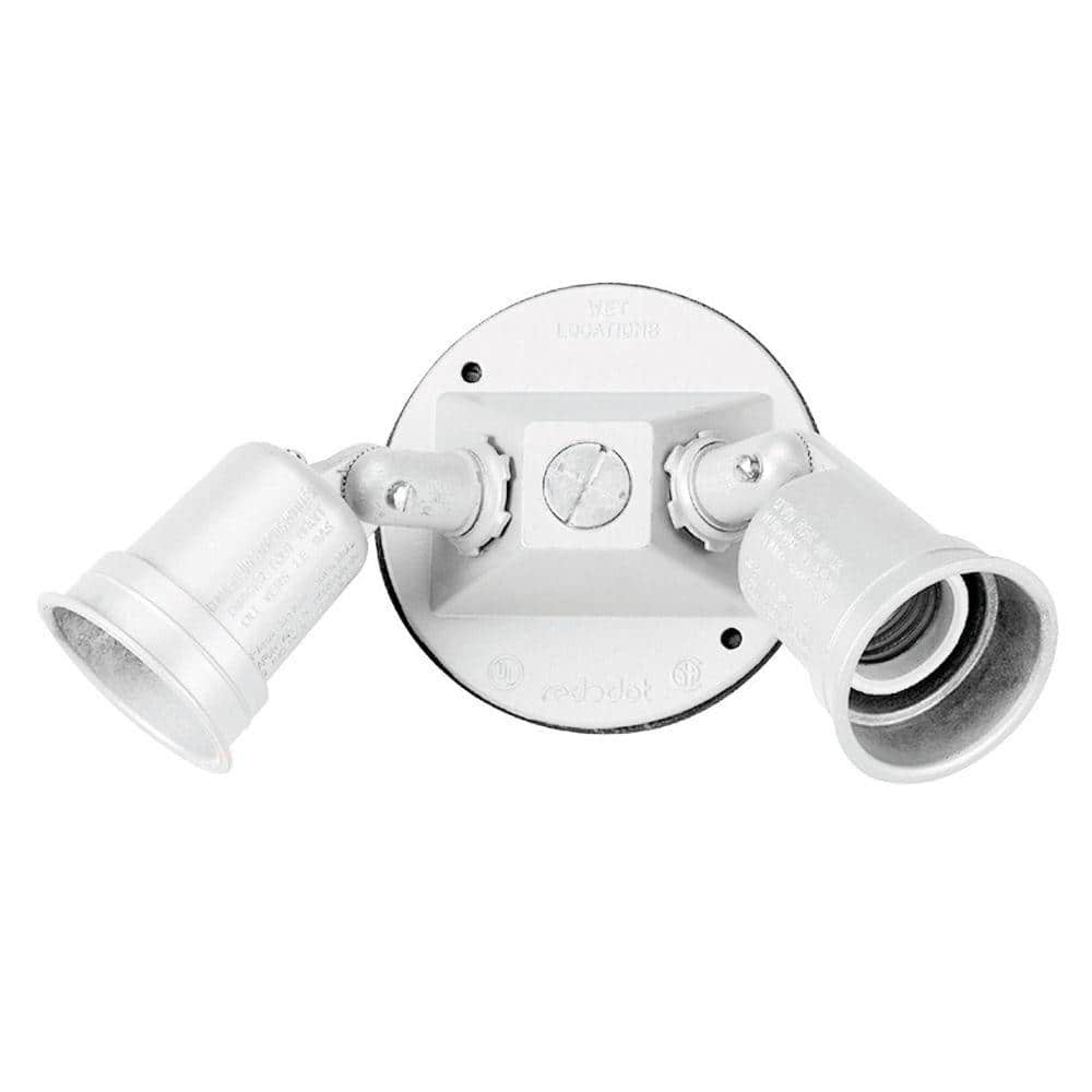 Red Dot 2-Light Weatherproof Lampholder and Cover - White S513WHEG ...