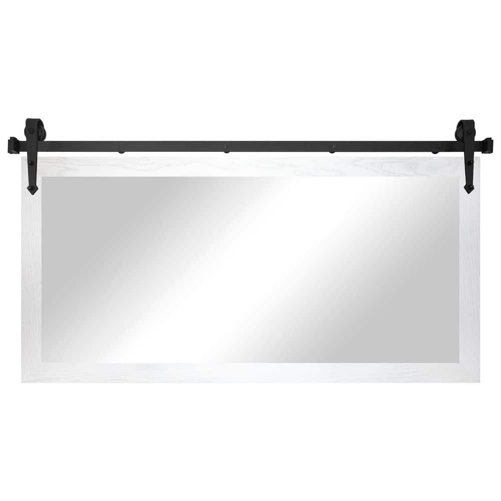 Rayne Mirrors (54 in. W x 33 in. H) White Ozark Hardwood Mirror With ...