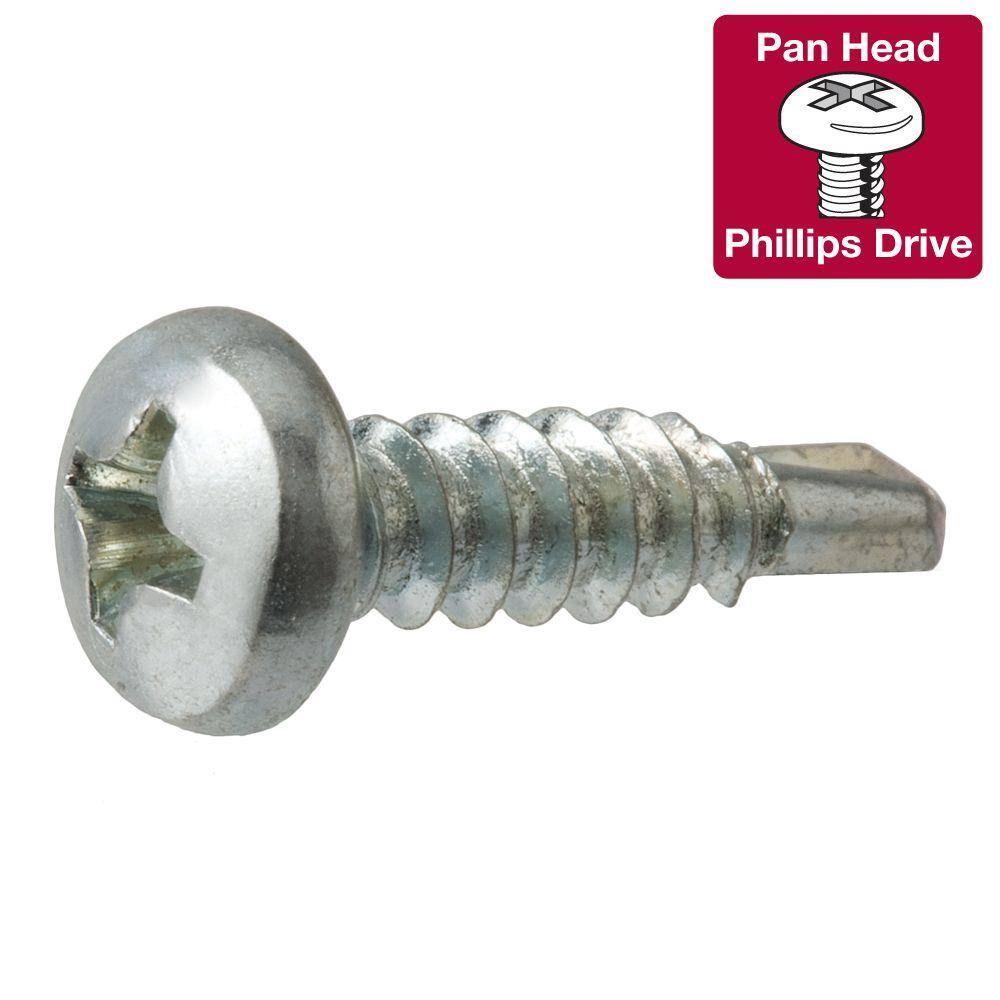 Everbilt #8 3/4 in. Phillips Pan-Head Sheet Metal Screws (100-Pack ...