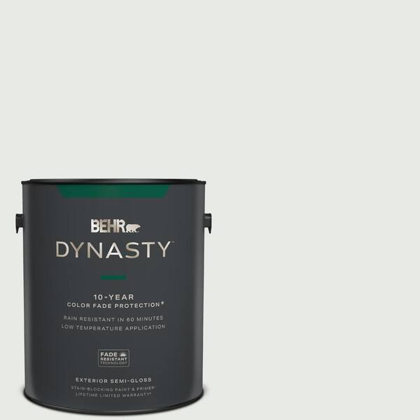 BEHR DYNASTY 1 gal. #BL-W08 Frothy Surf Semi-Gloss Exterior Stain ...