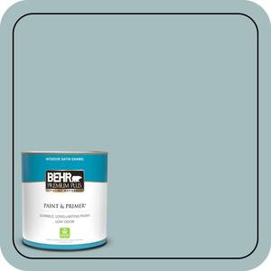 BEHR ULTRA 1 qt. #PPU13-13 Oslo Blue Satin Enamel Exterior Paint ...
