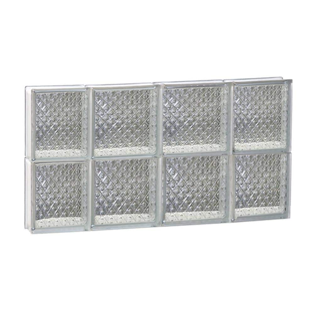 Clearly Secure 27 in. x 15.5 in. x 3.125 in. Frameless Diamond Pattern ...