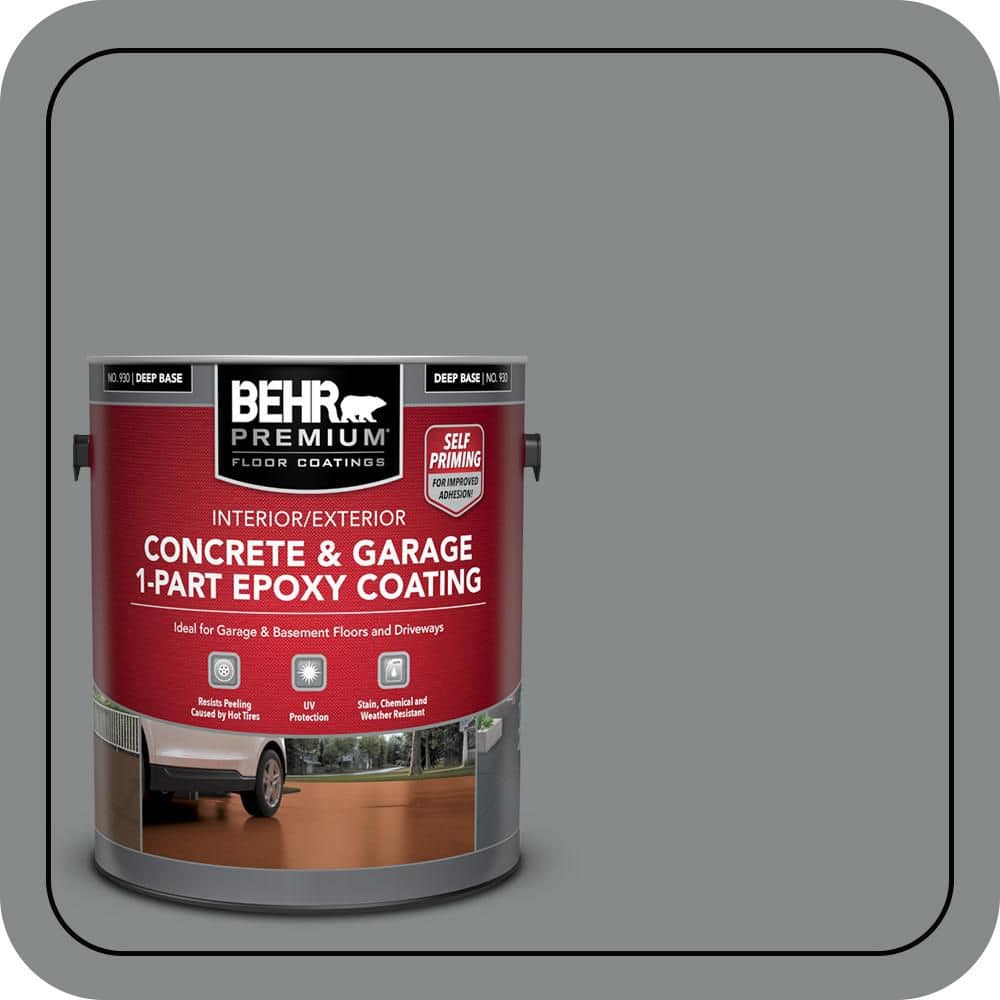 BEHR PREMIUM 1 gal. #N460-5 Slate Rock Self-Priming 1-Part Epoxy Satin ...