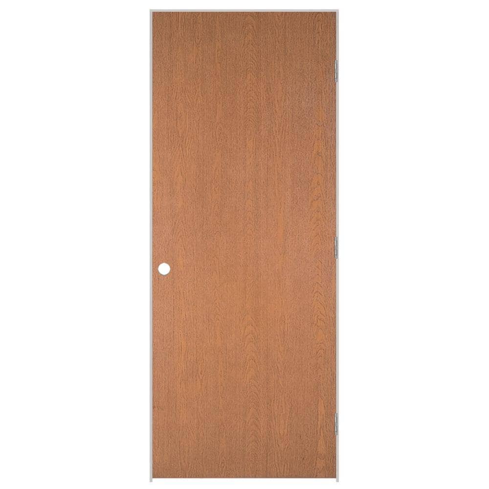 Masonite Hardboard 32 in. x 80 in. Left-Handed Flush Solid Core Primed ...