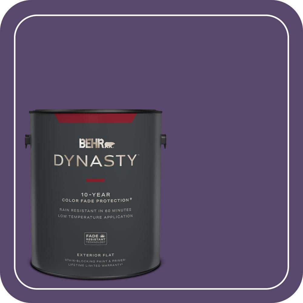 BEHR DYNASTY 1 gal. #P570-7 Proper Purple Flat Exterior Stain-Blocking ...