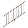 ProWood 6 ft. Walnut-Tone Southern Yellow Pine Moulded Stair Rail Kit ...