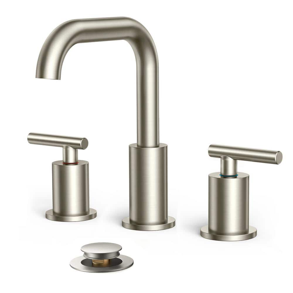 androme 8 in. Widespread 2-Handle Bathroom Faucet with Metal Pop-up ...