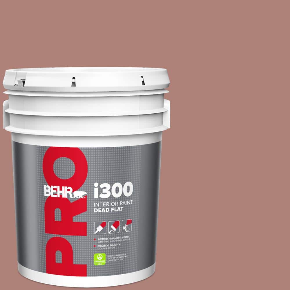 BEHR PRO 5 gal. #S170-5 Smoke Bush Rose Dead Flat Interior Paint ...