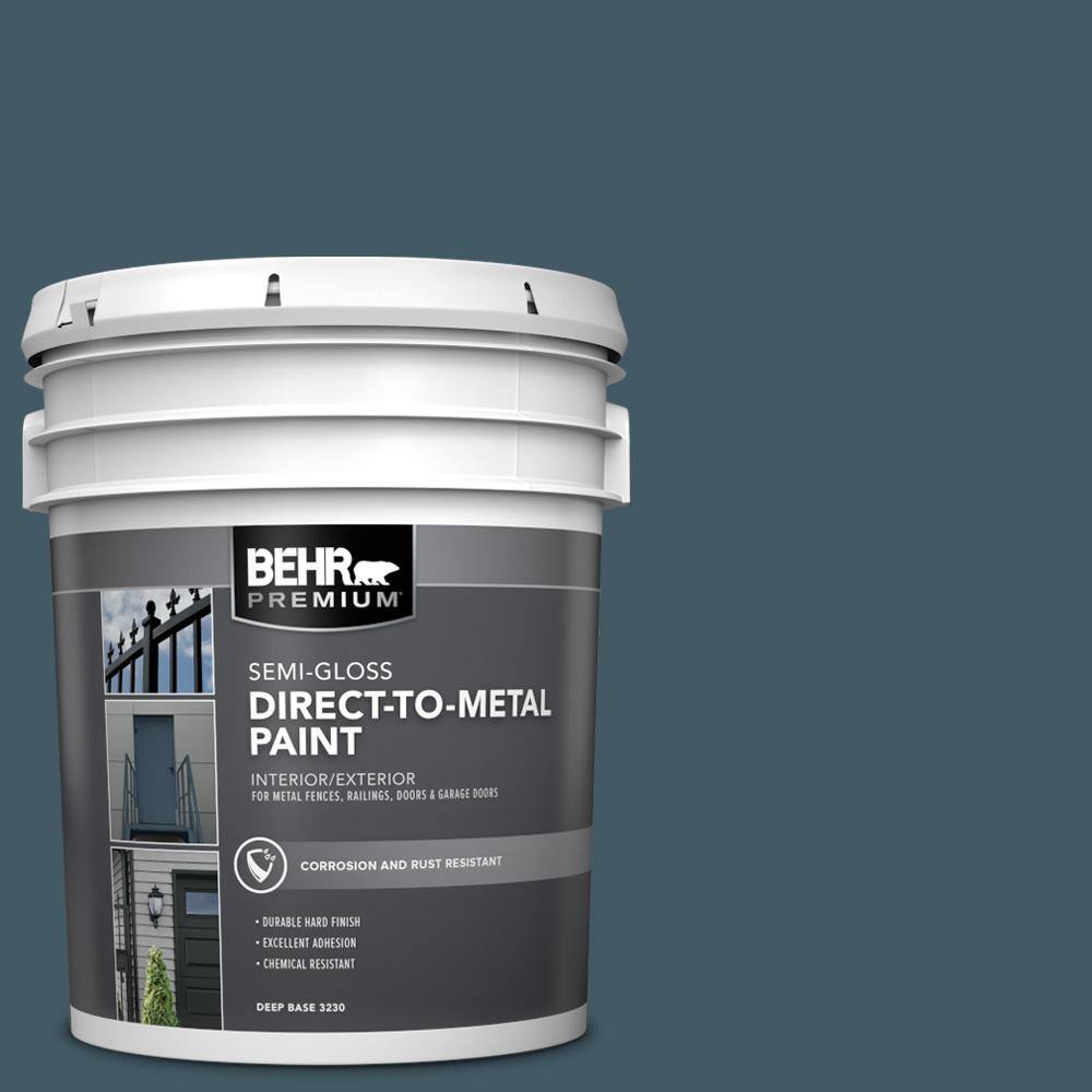 BEHR PREMIUM 5 gal. #S480-7 Midnight in the Tropics Semi-Gloss Direct ...