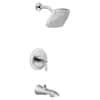 MOEN Flara M-CORE 3-Series 1-Handle Eco-Performance Tub and Shower Trim Kit in Chrome (Valve Not ...