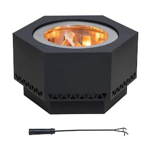 HotShot Homestead Low Smoke 25 in. Round Wood-Burning Fire Pit in ...