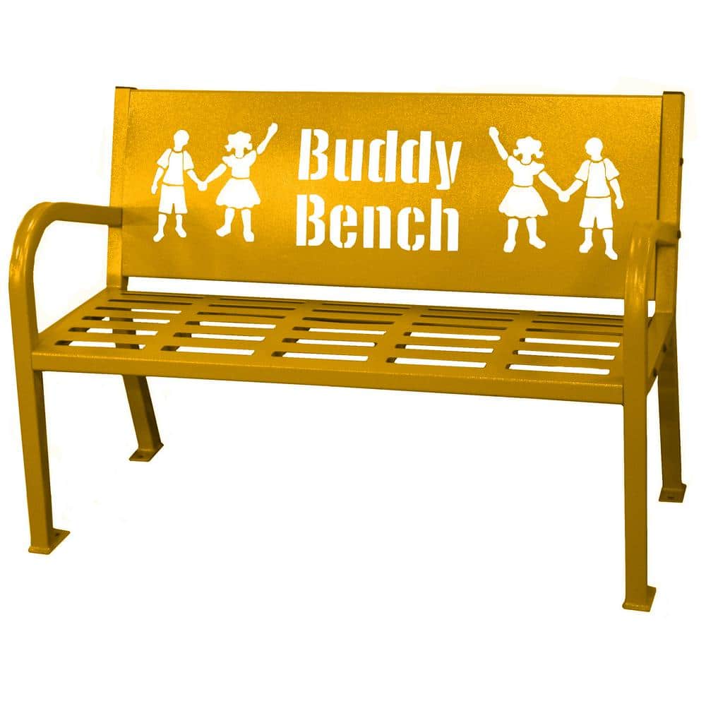 Paris 4 ft. Yellow Buddy Bench 460-343-8003 - The Home Depot