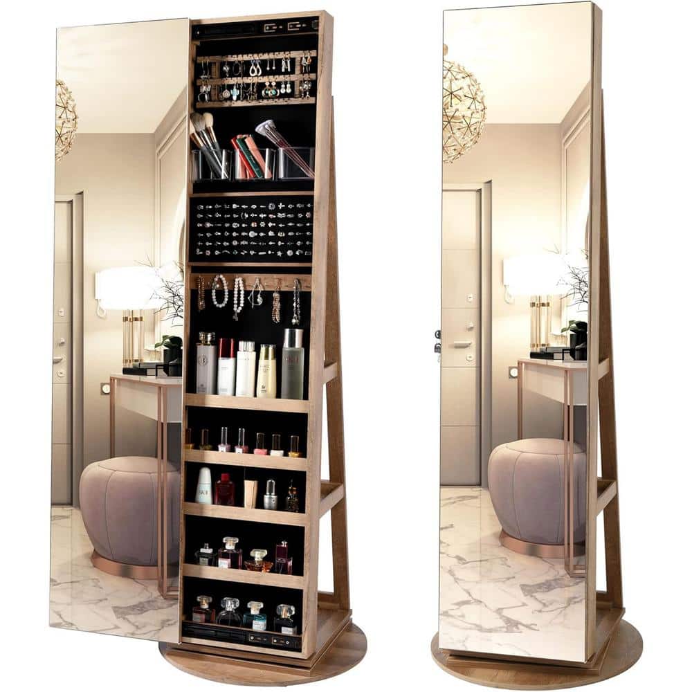 Reviews for Afoxsos 360° Swivel Jewelry Cabinet with 63 in. Lockable ...