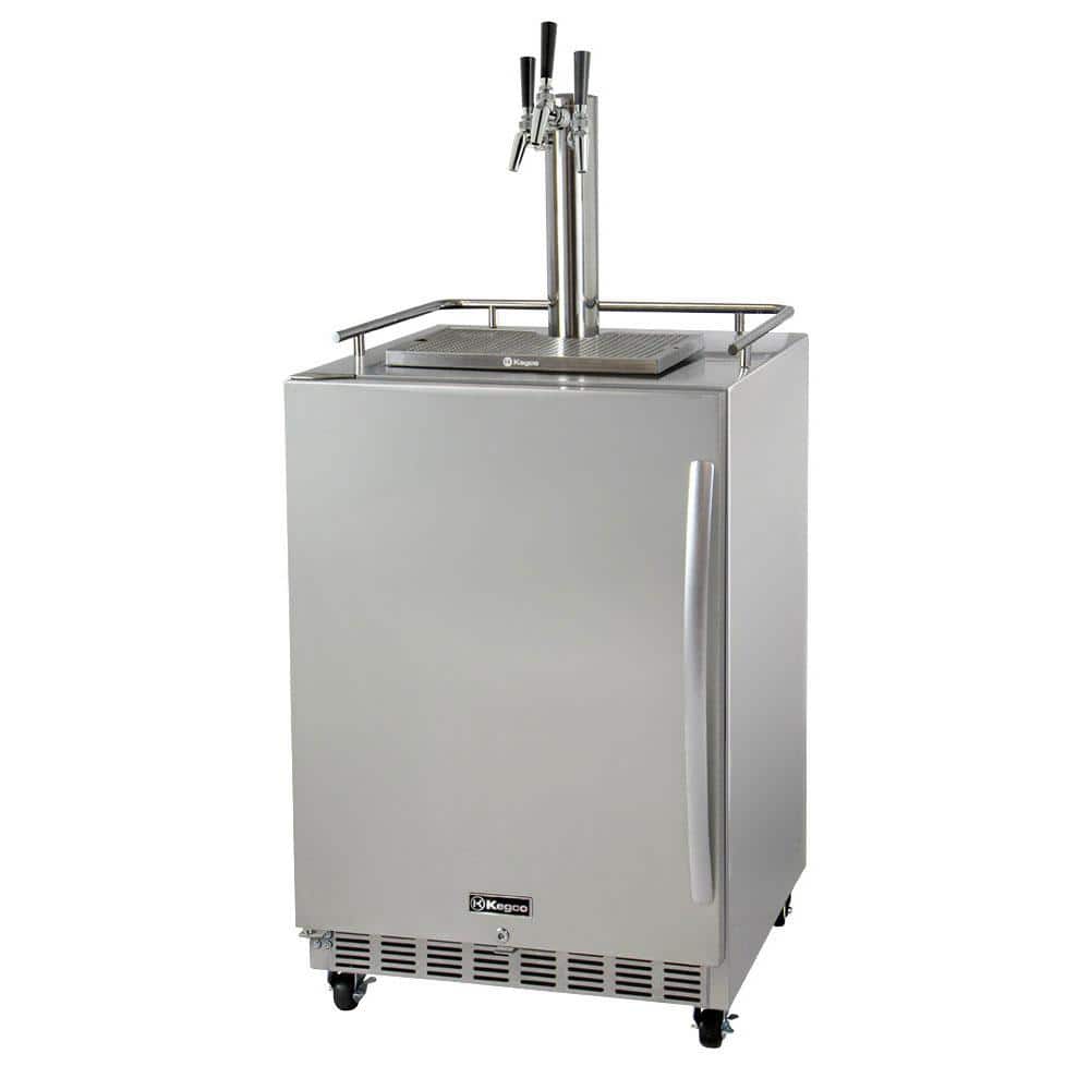 Kegco Digital Commercial Outdoor Full Size Beer Keg Dispenser with X ...