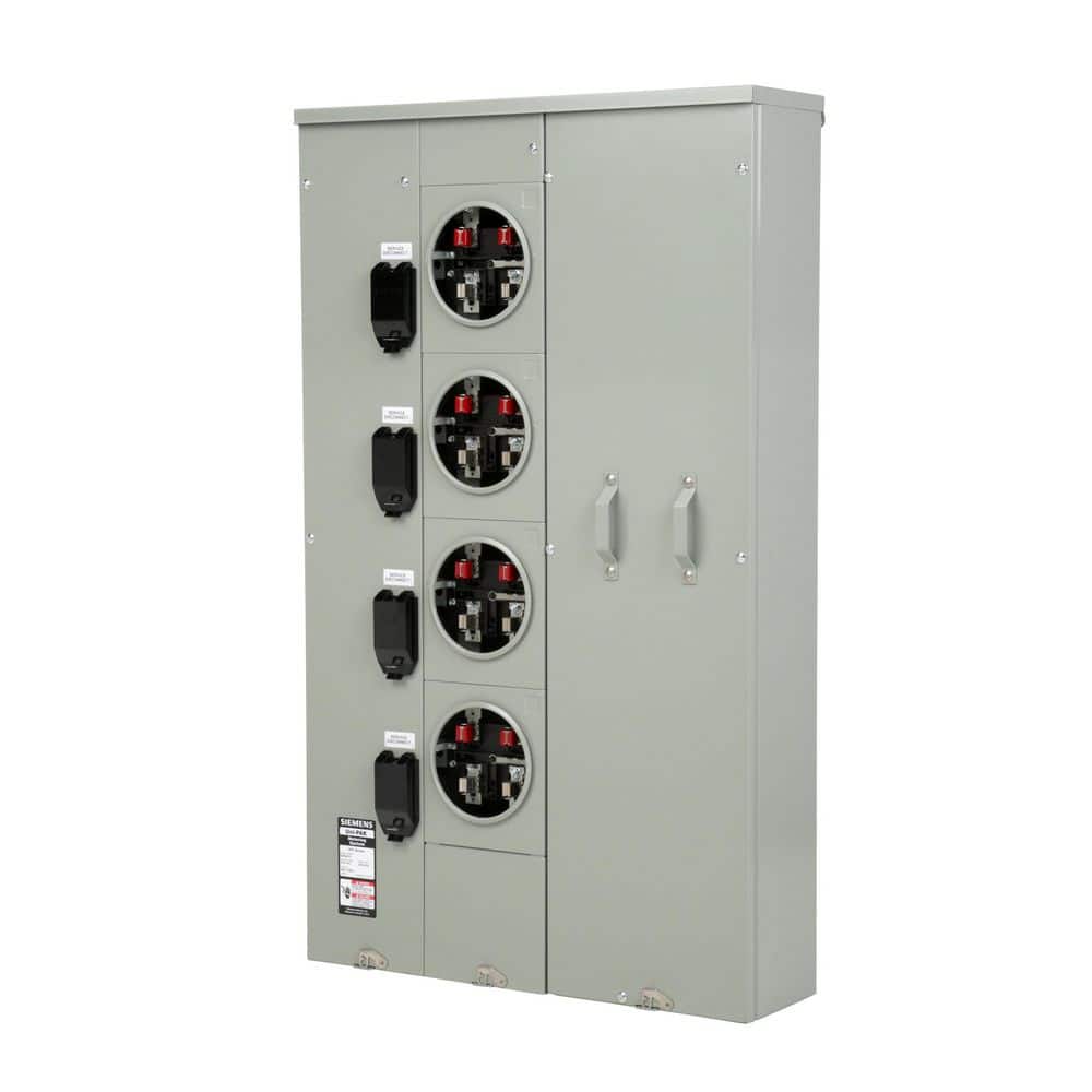 Siemens Uni-PAK 4-Gang 400 Amp Ring Style Multi-Family Metering 225 Amp ...