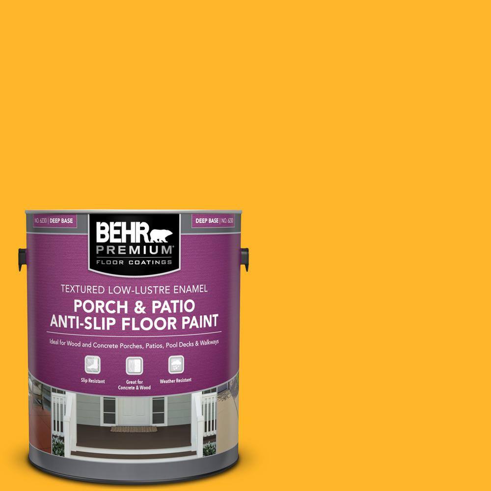 BEHR PREMIUM 1 gal. #P260-7 Extreme Yellow Textured Low-Lustre Enamel ...