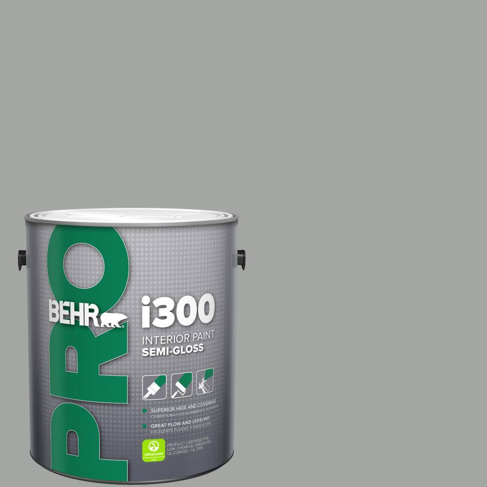 BEHR PRO 1 gal. #PPU25-04 Sharkskin Suit Semi-Gloss Interior Paint ...